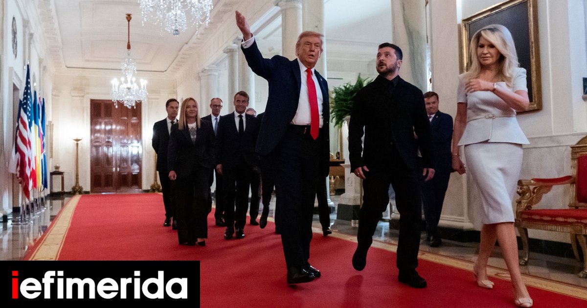 Ο Τραμπ έδειχνε με... καμάρι σε Ζελένσκι και Μακρόν τη συλλογή του με ...