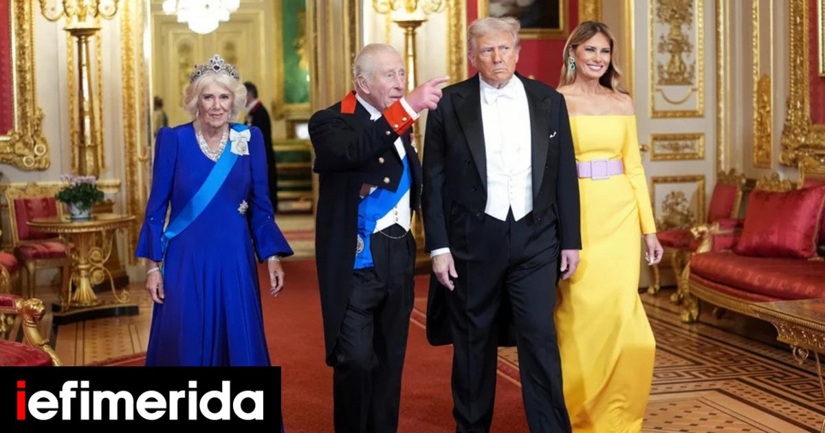 Ο Τραμπ στο «δείπνο της ζωής του» -Το τραπέζι 47 μέτρων του Καρόλου στο ...