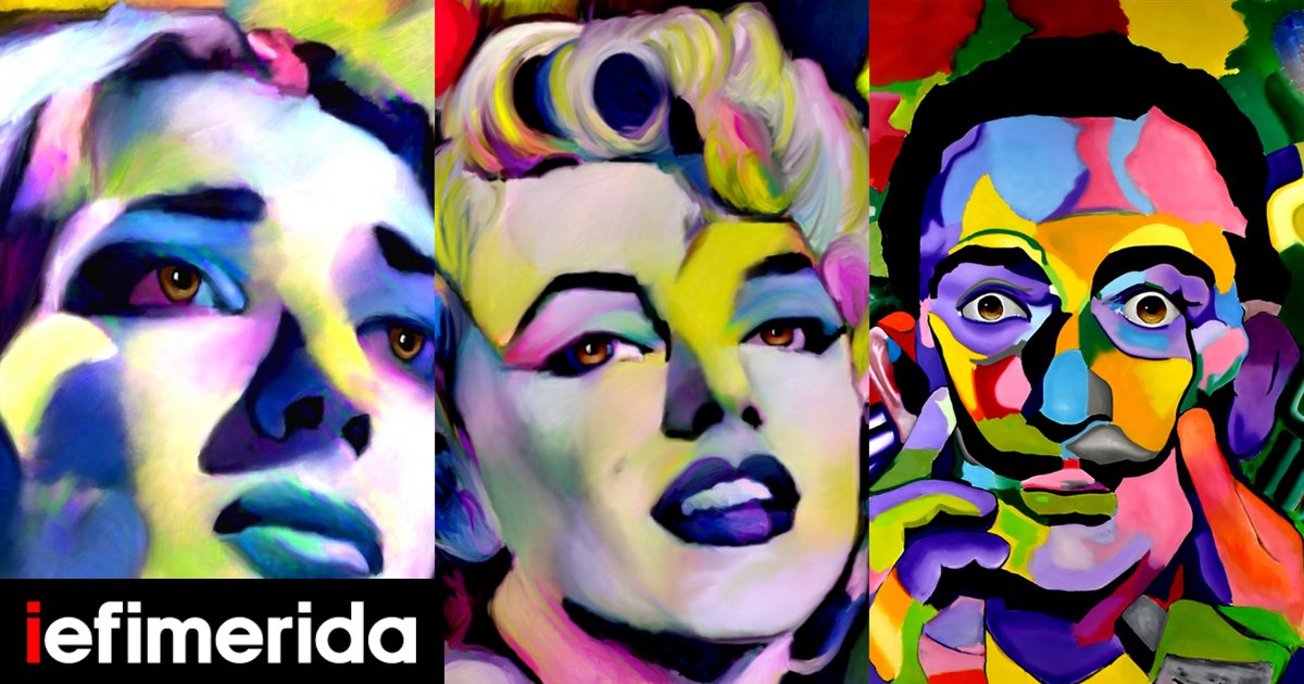 Πορτραίτα διασημοτήτων, pop-art, με ζωηρά χρώματα και χειροποίητες τεχνικές -Νέα έκθεση του ...