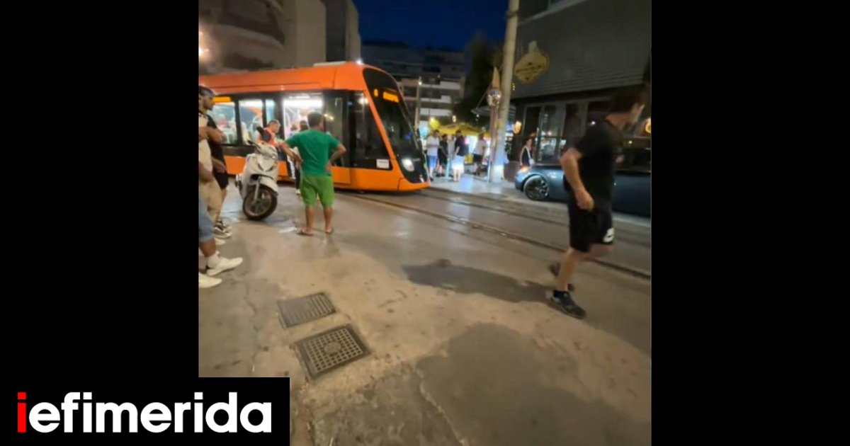 «Έκλεισε» στις γραμμές του τραμ και έφερε το χάος –To βίντεο που έγινε viral - iefimerida.gr