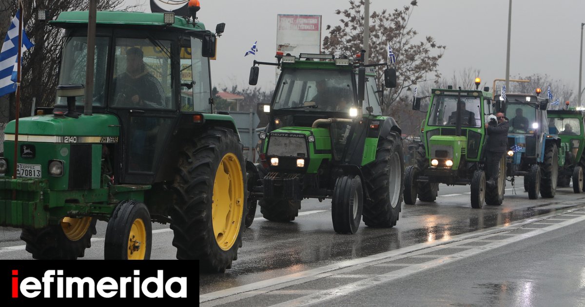 Στα μπλόκα και οι αγρότες της Χαλκιδικής, συγκεντρώθηκαν στον κόμβο της ...