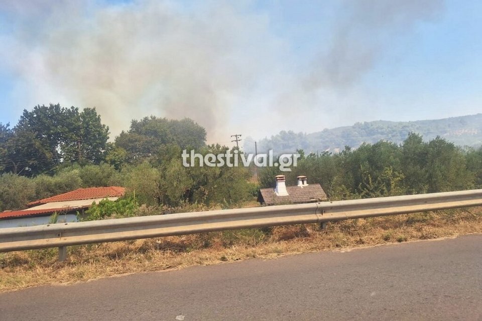 Θεσσαλονίκη: Υπό μερικό έλεγχο η φωτιά σε χορτολιβαδική έκταση μεταξύ ...