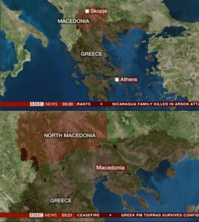 Το BBC άλλαξε τον χάρτη της ΠΓΔΜ -Εβαλε ονομασία «Βόρεια Μακεδονία ...