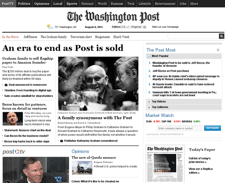 Washington Post: Η ιστορία της εφημερίδας που έριξε τον Νίξον, καθόρισε τον αμερικανικό Τύπο και ...