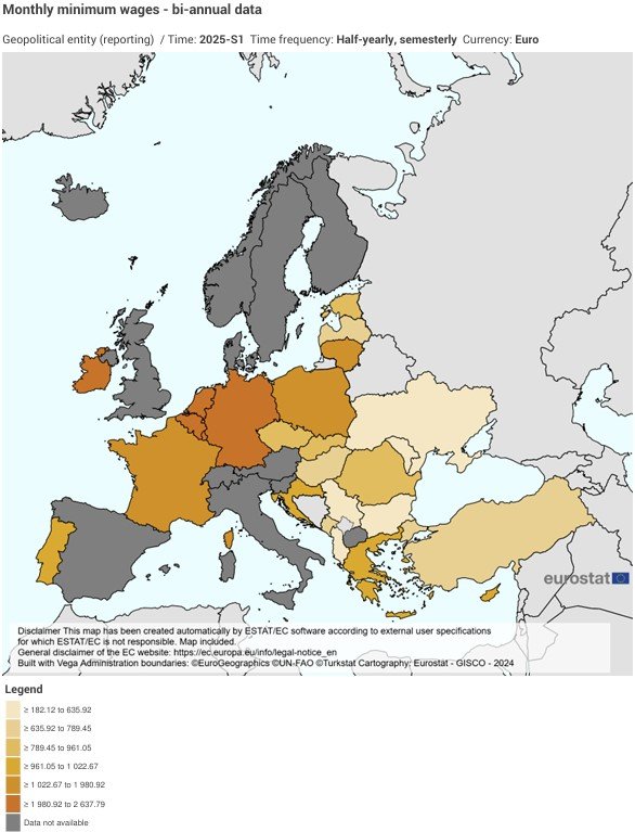 Eurostat: Αυτοί είναι οι βασικοί μισθοί στις χώρες της ΕΕ -Σε ποια θέση ...