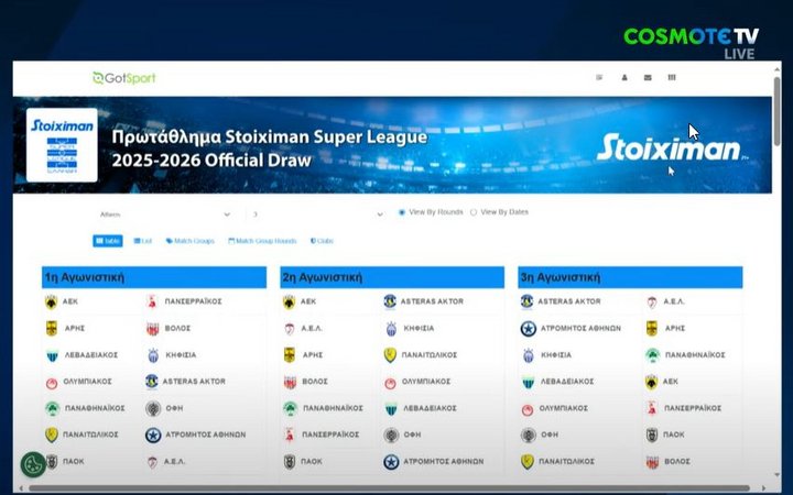 Super League: Το πλήρες πρόγραμμα της σεζόν 2025-26 -Πότε θα γίνουν τα ντέρμπι της Big-5 ...